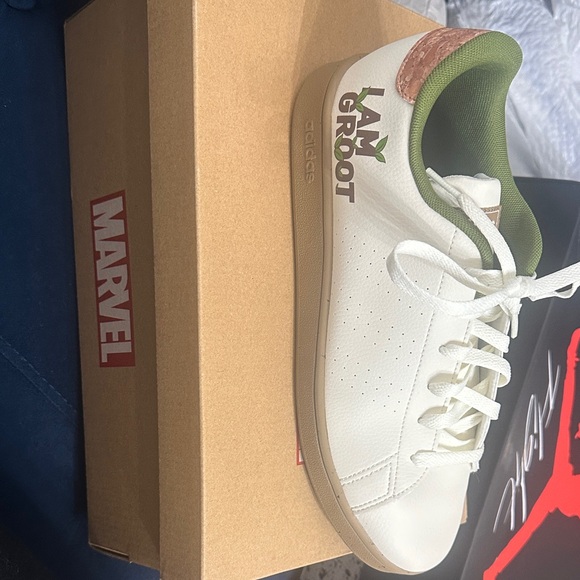 adidas | Shoes | Adidas Marvel Groot White And Green Sneakers | Poshmark